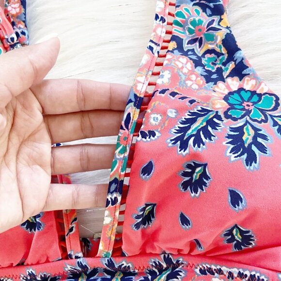 Red Carter | Swim | New Red Carter Positano Plunge Bikini Swimsuit Top ...